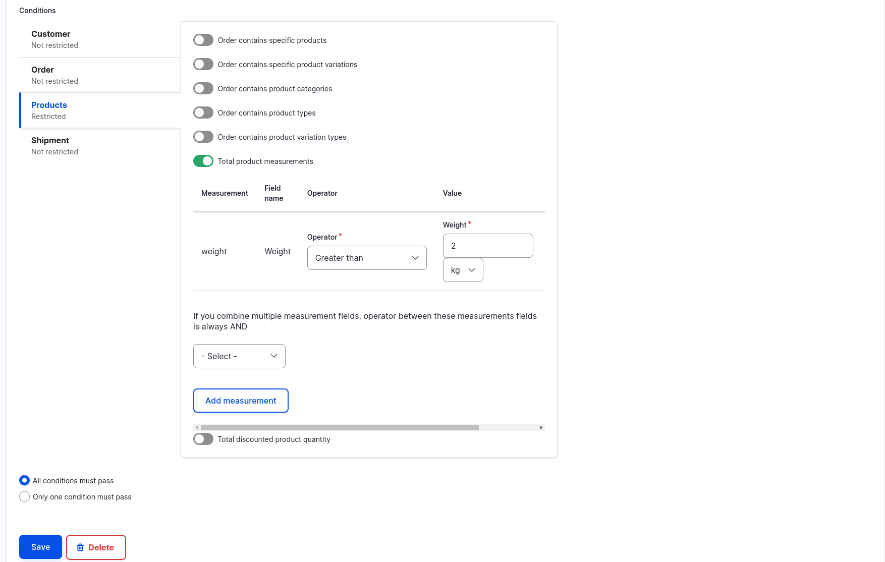 Commerce Measurement Condition | Drupal.org
